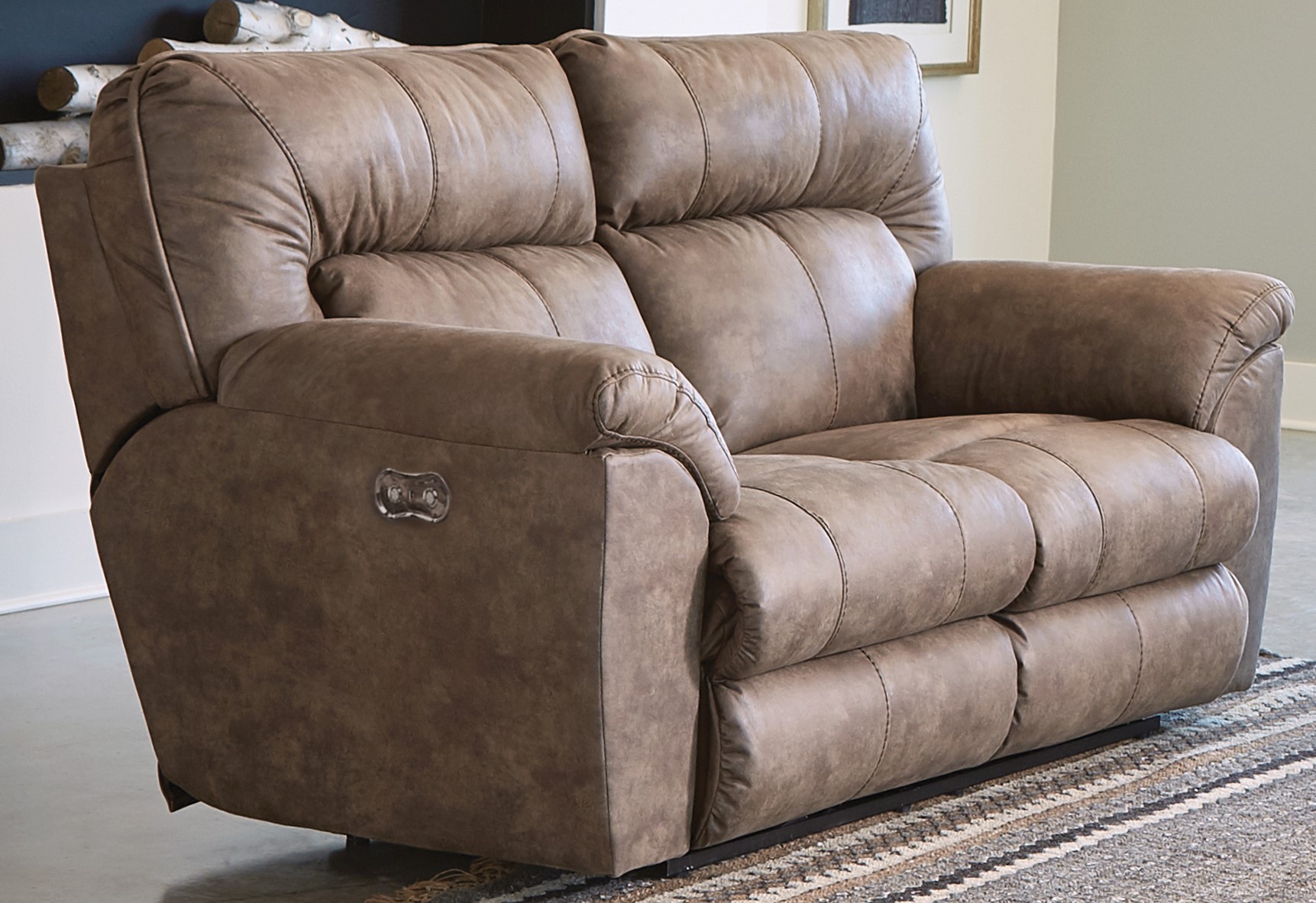 iAmerica Collins Coffee Power Reclining Loveseat