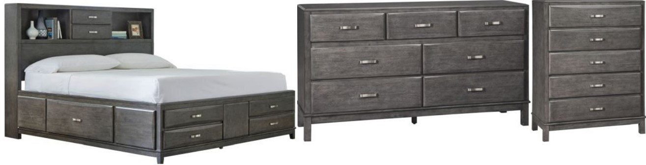 Signature Design by Ashley® Caitbrook 3-Piece Weathered Gray Queen ...