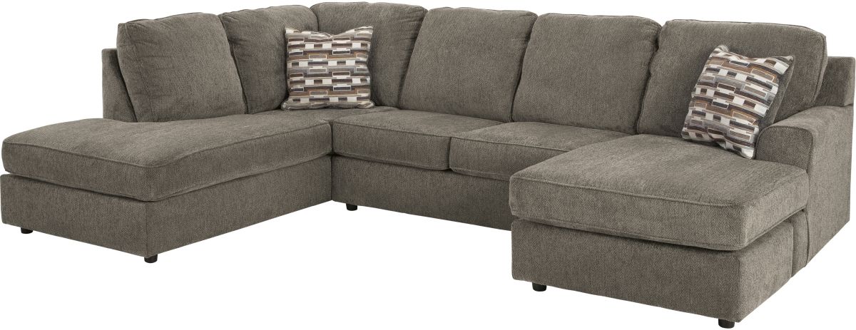 Signature Design by Ashley® O'Phannon 2-Piece Putty Left-Arm Facing Sofa Sectional and Chaise ...
