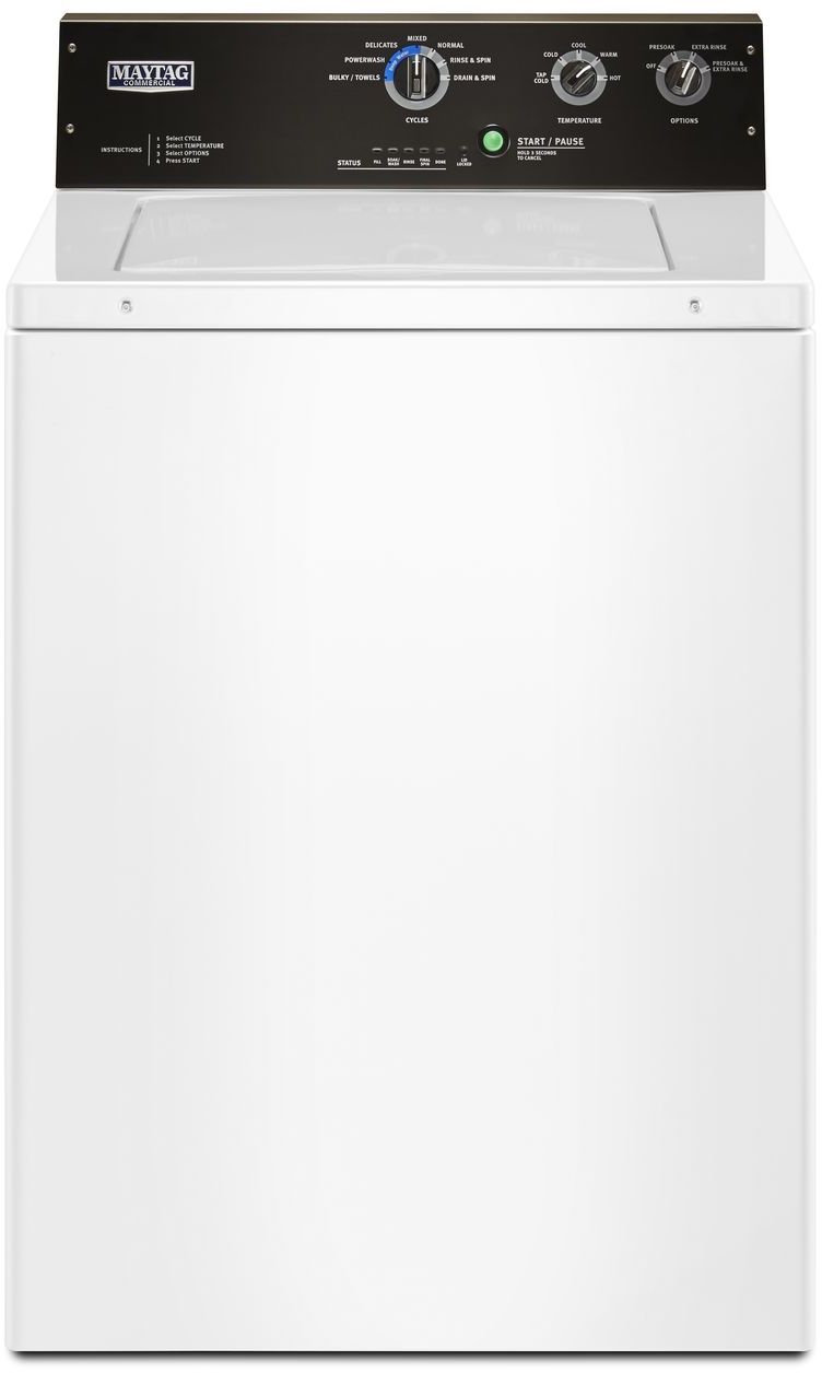 Maytag® Commercial 3.5 Cu. Ft. White Top Load Washer | Appliance Direct ...