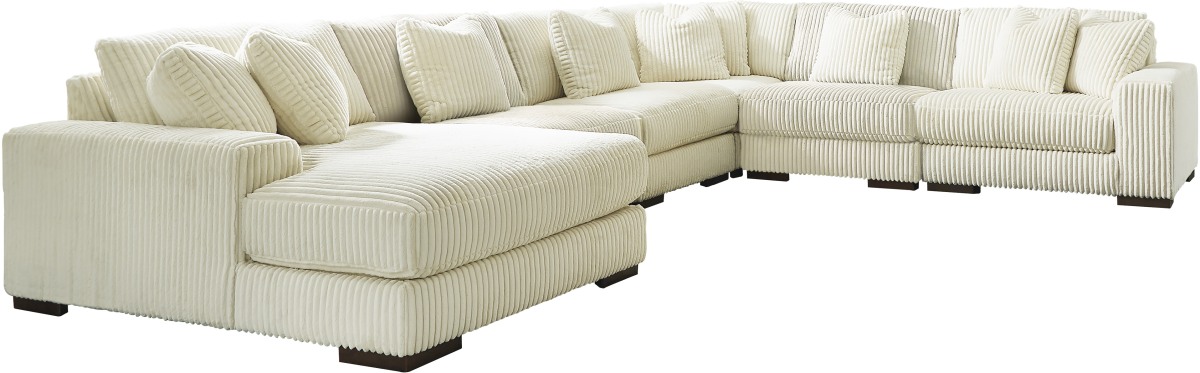 Signature Design by Ashley® Lindyn 6-Piece Ivory Left-Arm Facing ...