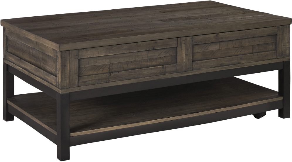 Signature Design by Ashley Johurst Grayish Brown Lift Top Coffee Table Comfort Center Furniture