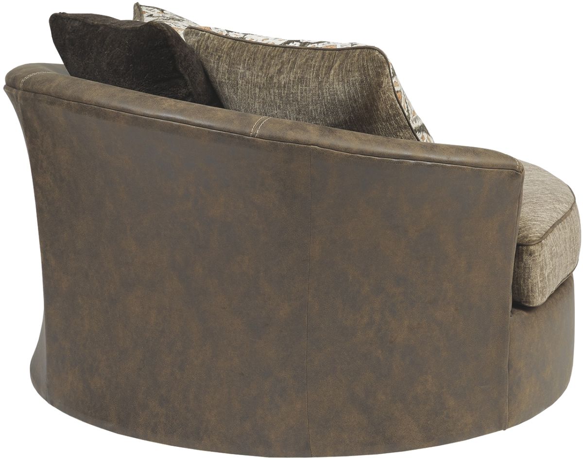 Abalone chocolate oversized swivel accent chair store