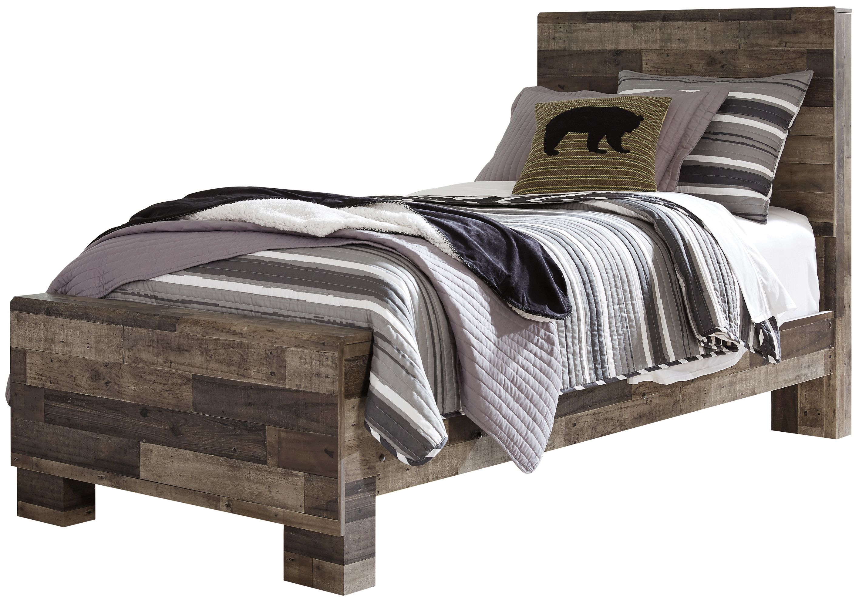 Benchcraft® Derekson Multi Gray Twin Bed | Lacks Furniture ...