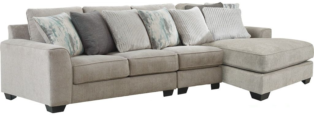 Benchcraft® Ardsley 2-Piece Pewter Right-Arm Facing Sectional with ...