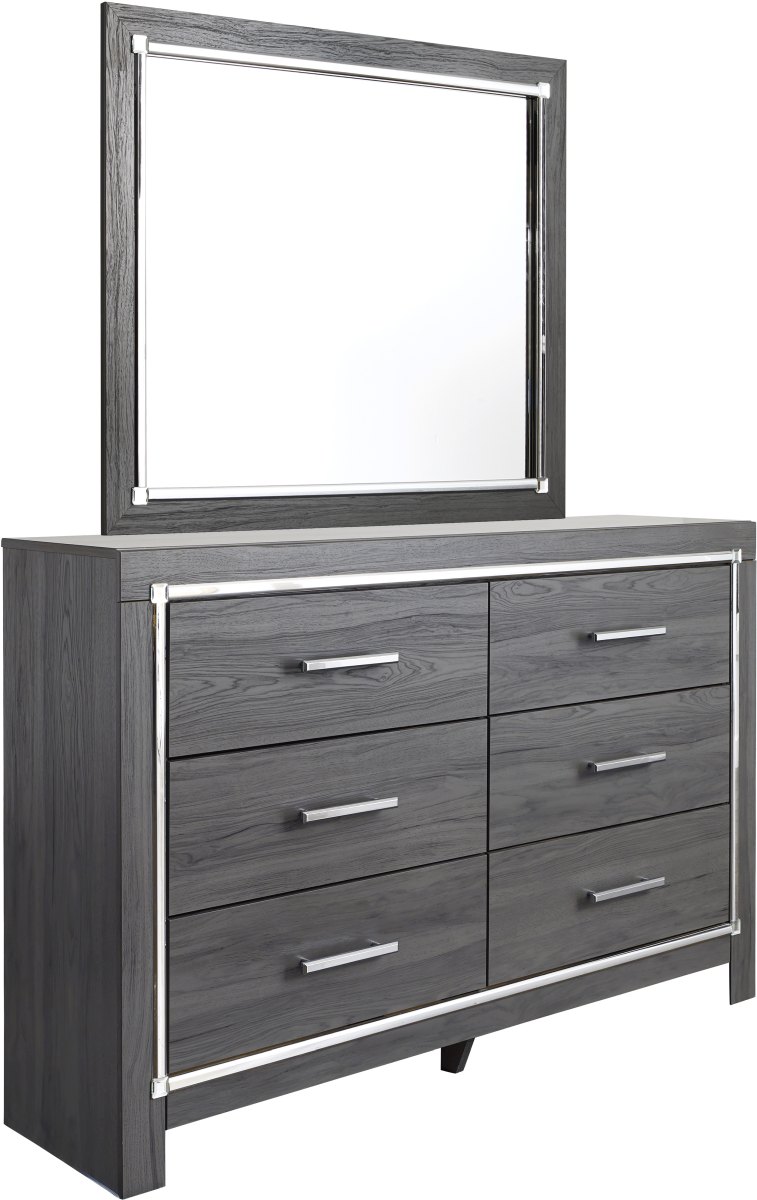 Signature Design by Ashley Lodanna Gray Dresser and Mirror
