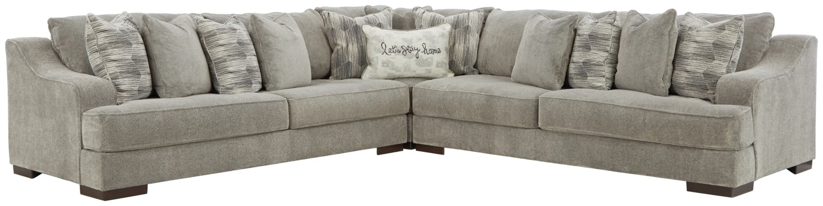 Signature Design by Ashley® Bayless 3-Piece Smoke Sectional | Big Sandy ...