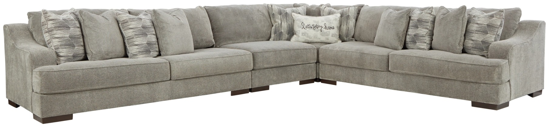 Signature Design by Ashley® Bayless 4-Piece Smoke Sectional | Evans ...