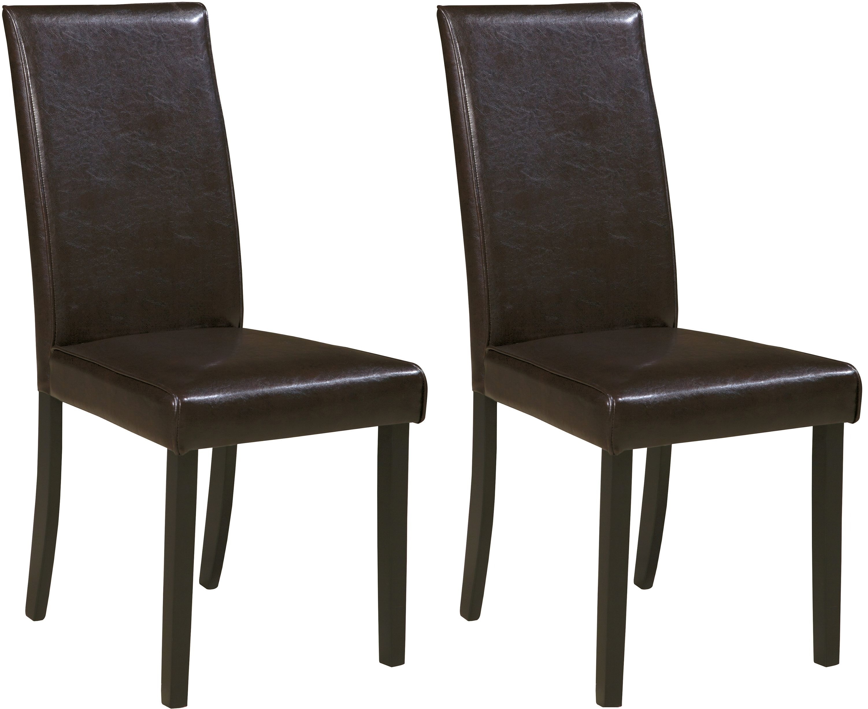 Signature Design by Ashley Kimonte 2 Piece Dark Brown Dining Room Chair Set Great Rooms Furniture and Mattresses