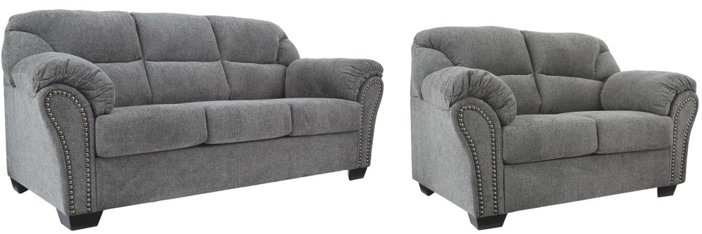 Benchcraft® Allmaxx 2-Piece Pewter Living Room Set | Fischer Furniture ...