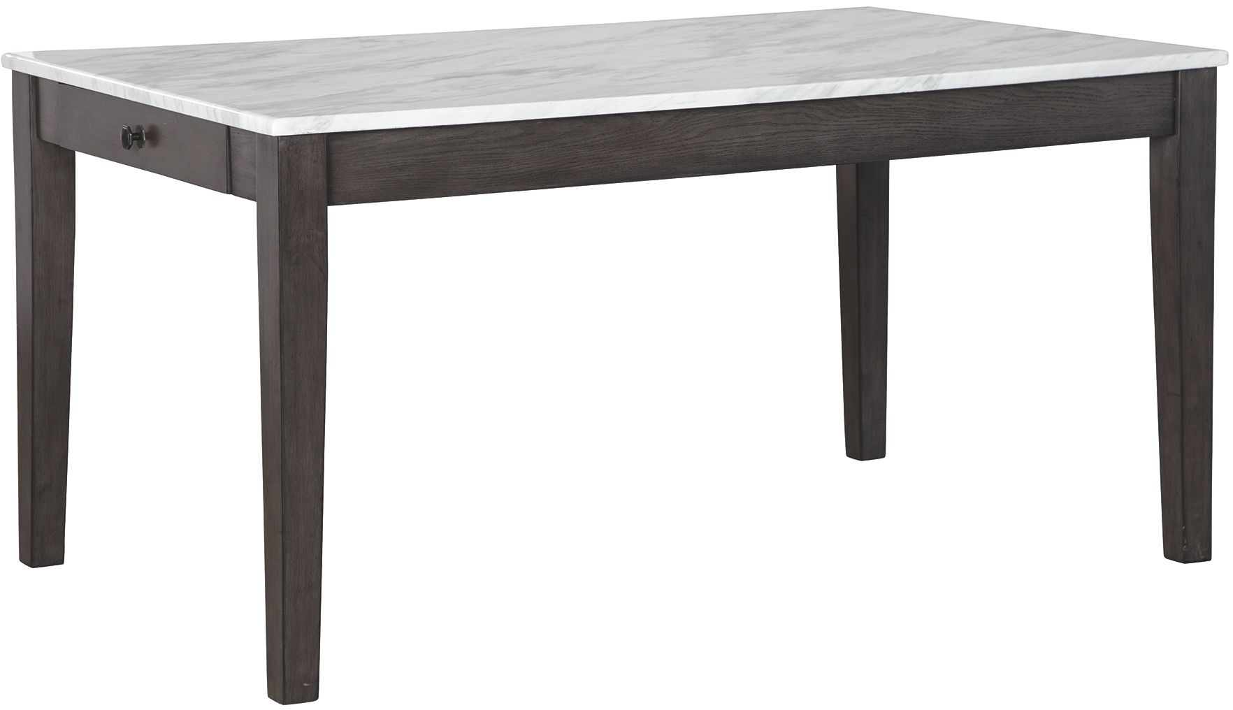 Benchcraft® Luvoni White/Dark Charcoal Gray Rectangular Dining Room ...